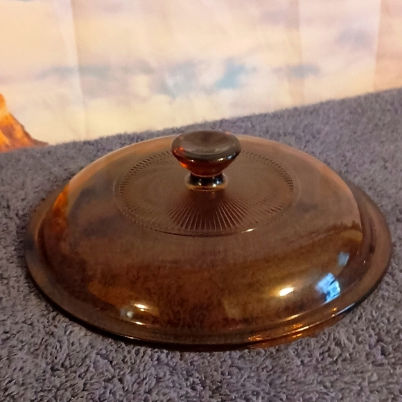 Pyrex | Kitchen | Corning Vision Pyrex V 5c Glass Lid Only Amber Color ...